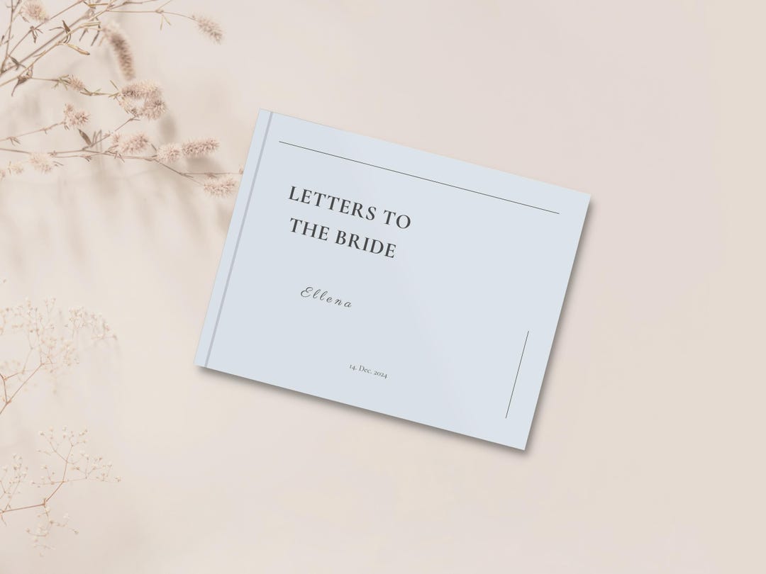 Letters to the Bride Canva Template Minimalist Wedding Keepsake Gift ...