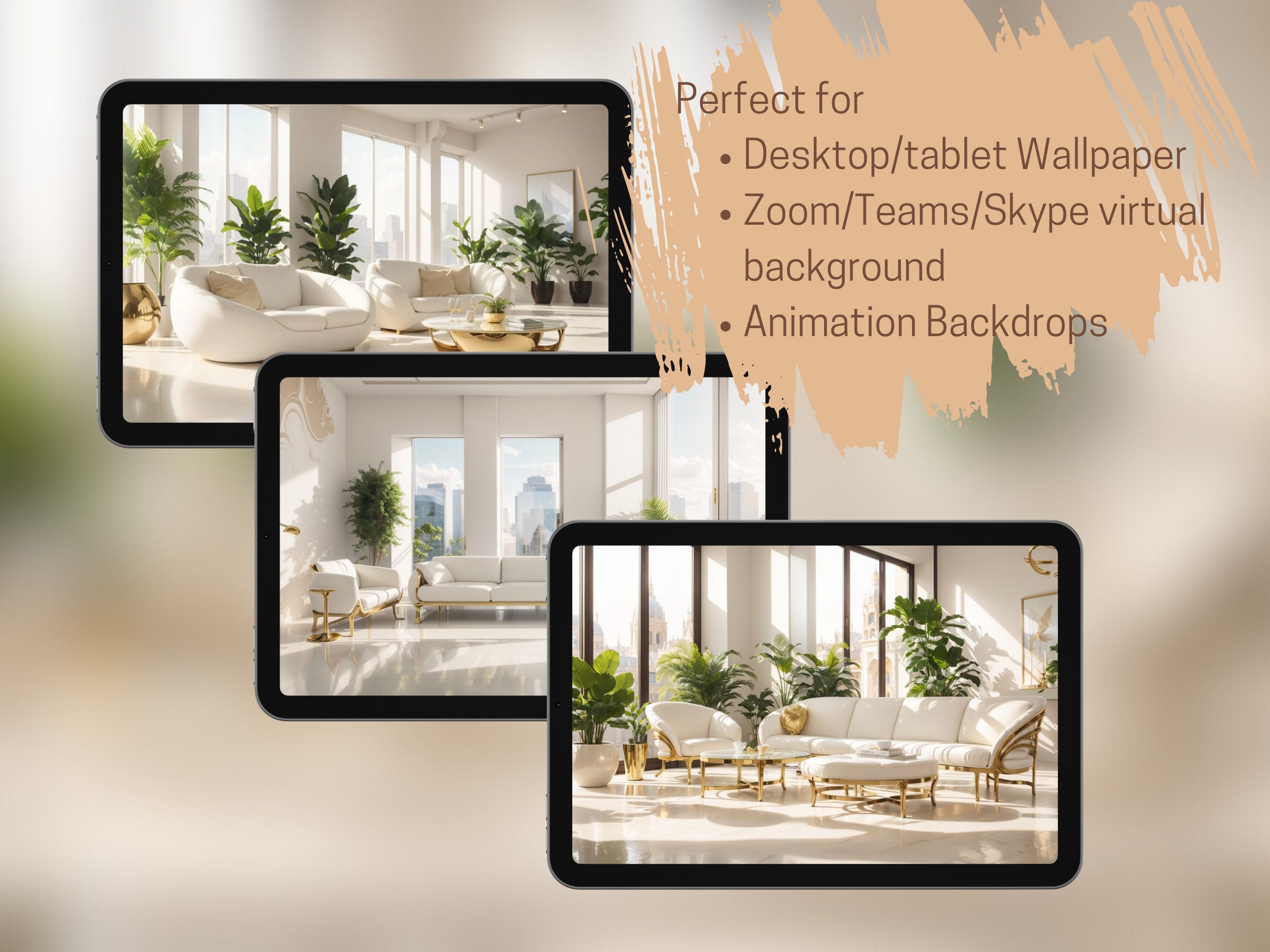 10 Fashion Lounge Virtual Backgrounds | Desktop Wallpaper | Zoom ...