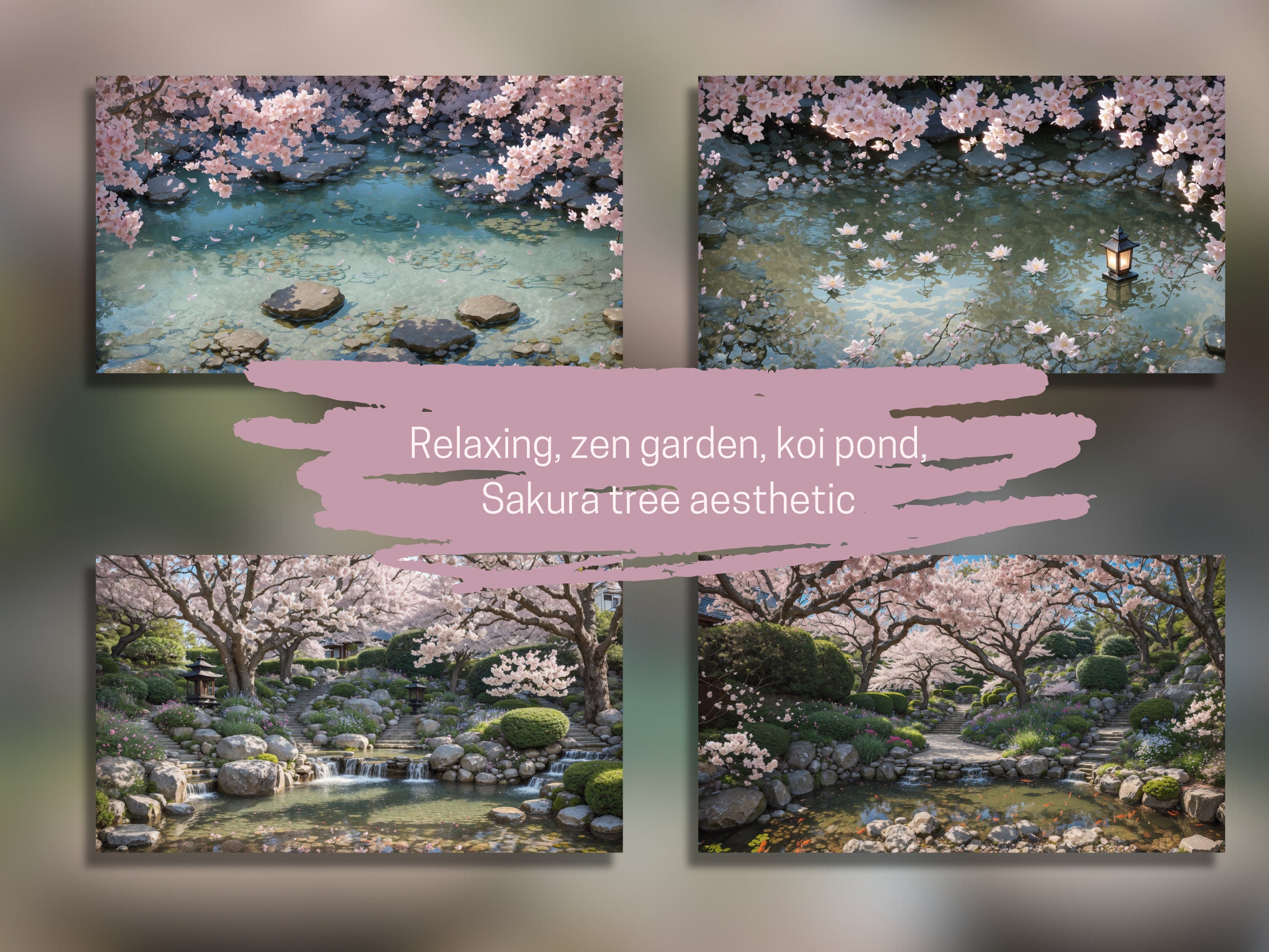 10 Zen Garden Virtual Backgrounds | Desktop Wallpaper | Zoom Meeting ...