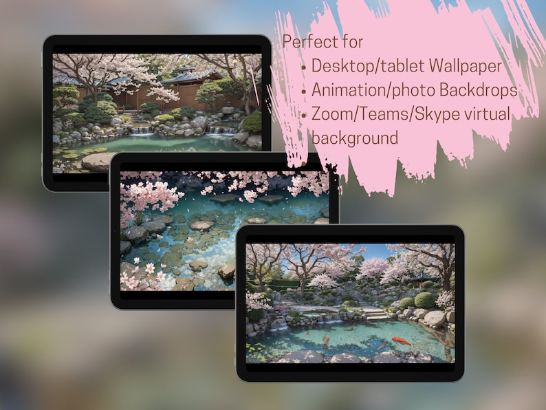 10 Zen Garden Virtual Backgrounds | Desktop Wallpaper | Zoom Meeting ...