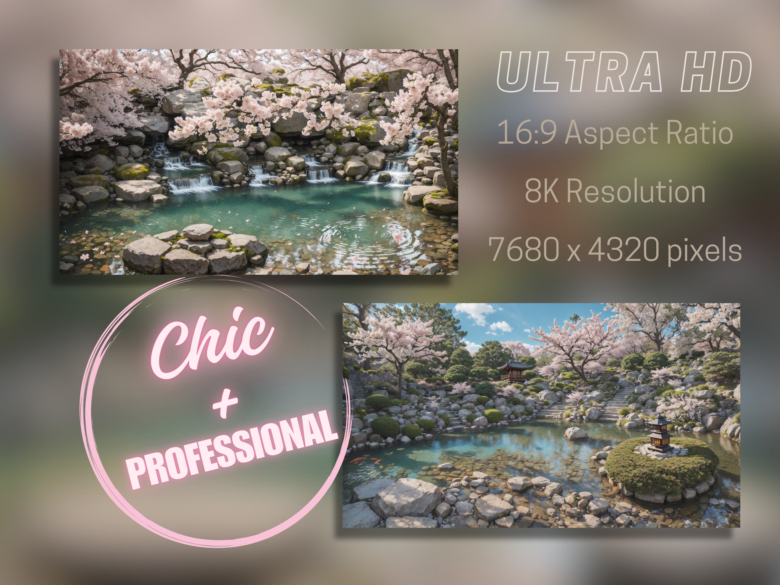 10 Zen Garden Virtual Backgrounds | Desktop Wallpaper | Zoom Meeting ...