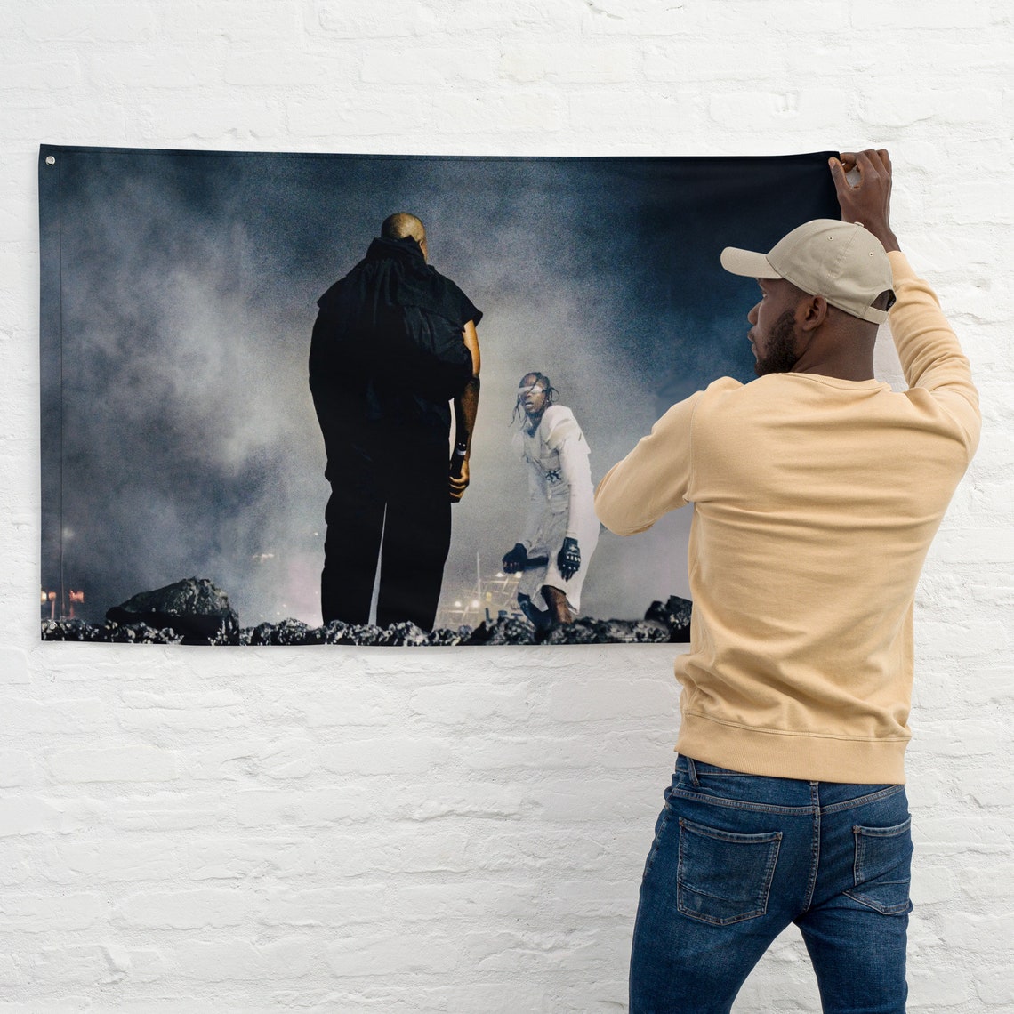 Travis & Kanye: Rome Stage Flag - Etsy