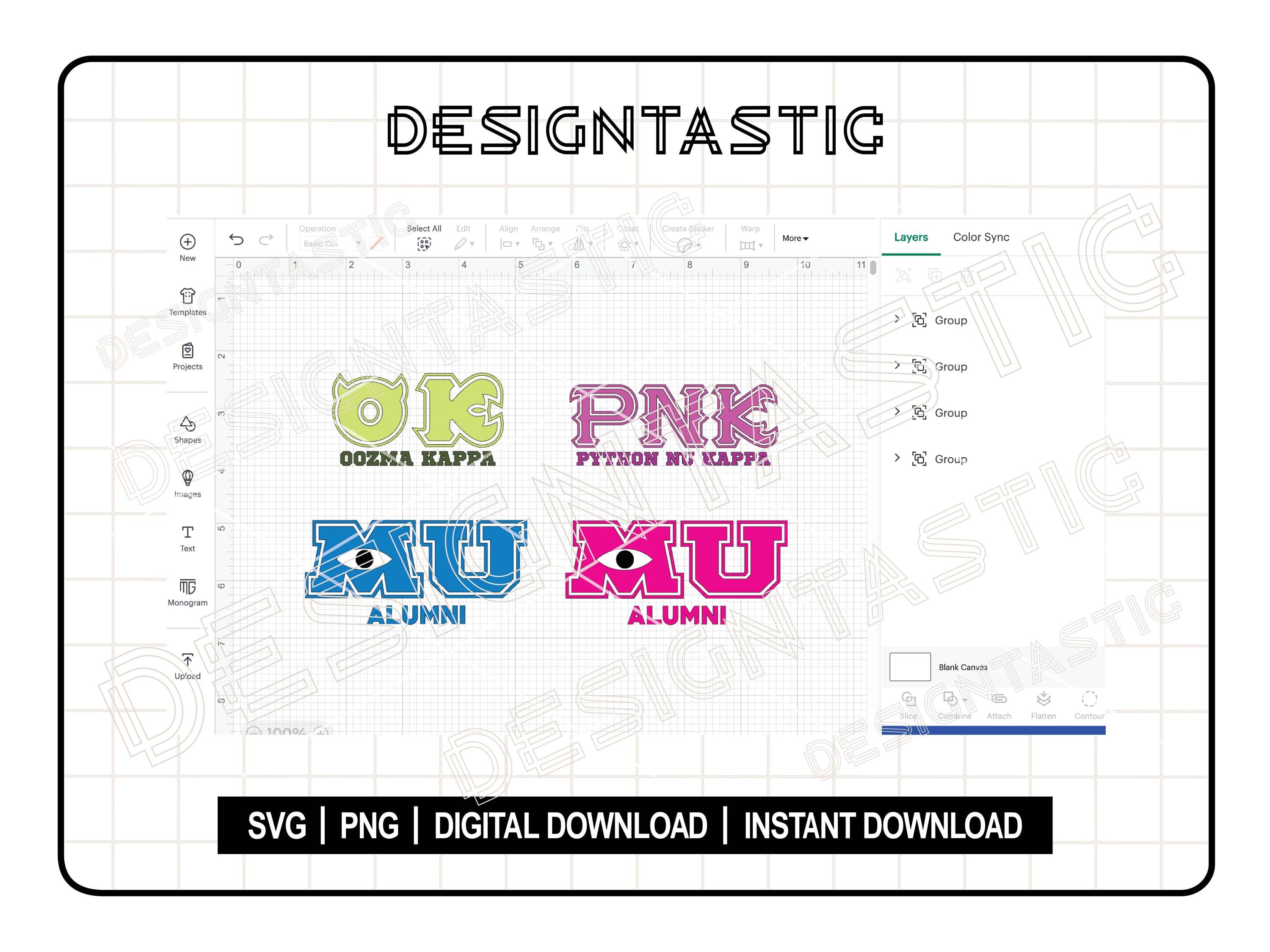 Fraternity Logo Bundle SVG, OK Svg, Mike Svg, Monsters Frat Svg, MU Svg ...