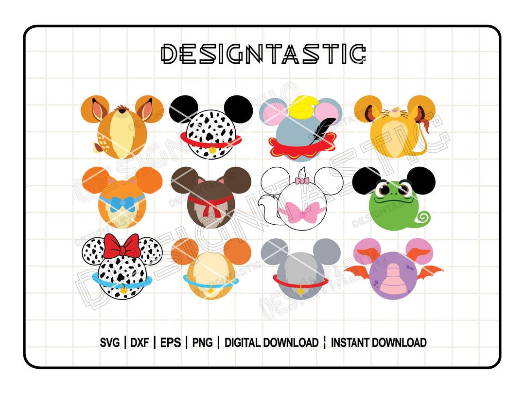 Classic Animals Mouse Ears Bundle SVG | Tales | Timothy Svg | Pascal ...