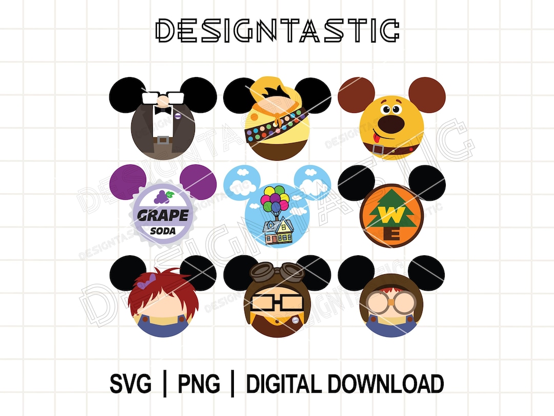 Up Mouse Ears Bundle SVG, Adventure is Calling Designs for Cricut, Dug ...