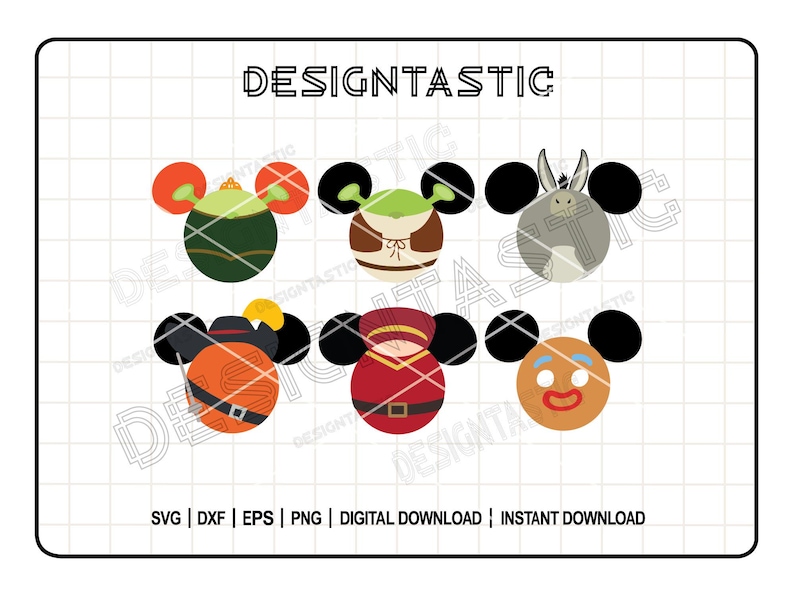 Orejas de Shrek (SVG), Orejas de Fiona (Png), Orejas de Burro, Ogro ...