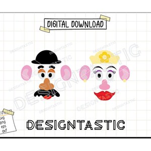 Mr and Mrs Potato Head Bundle SVG, Potato Head Face Svg, Toys, Potato ...