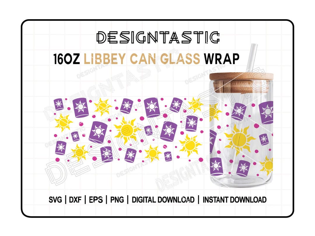 Tangled Lanterns SVG File, Rapunzel & Pascal Design, Perfect for 16oz ...