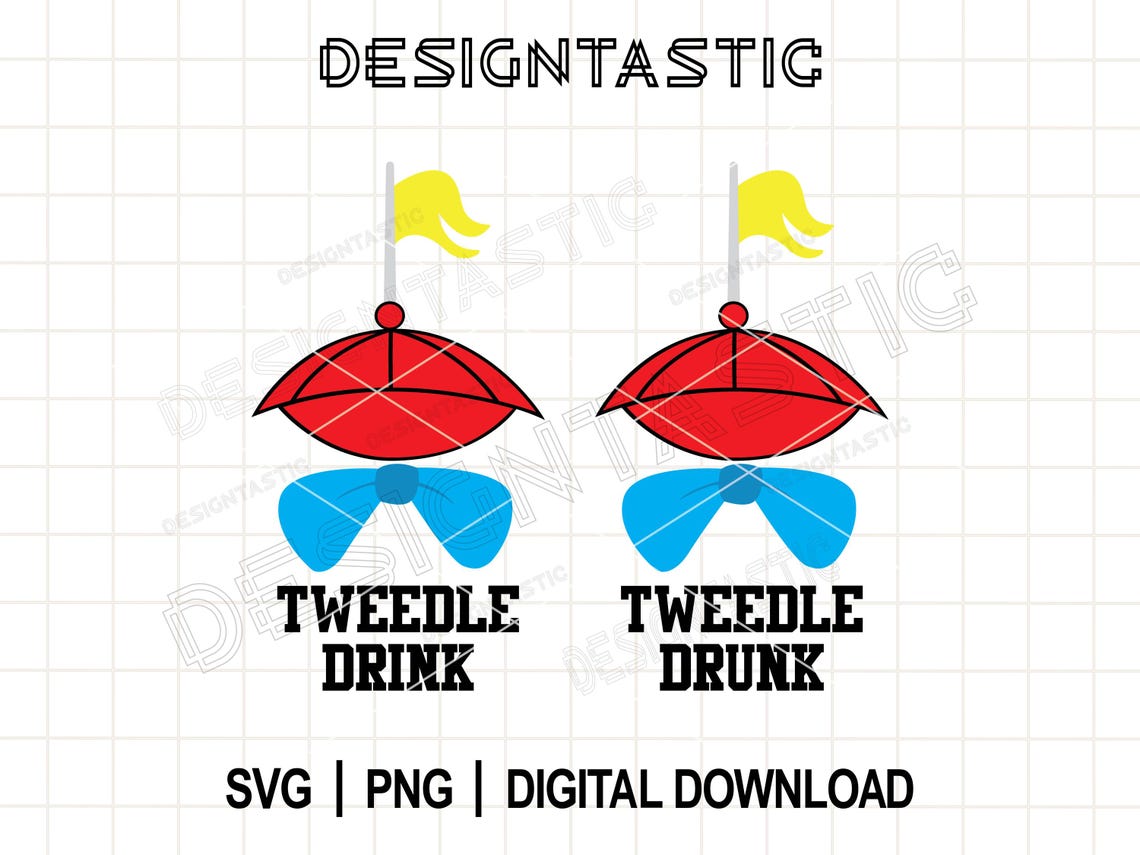 Tweedledum and Tweedledee, Drink Svg, Drunk Svg, Alice, Wonderland ...