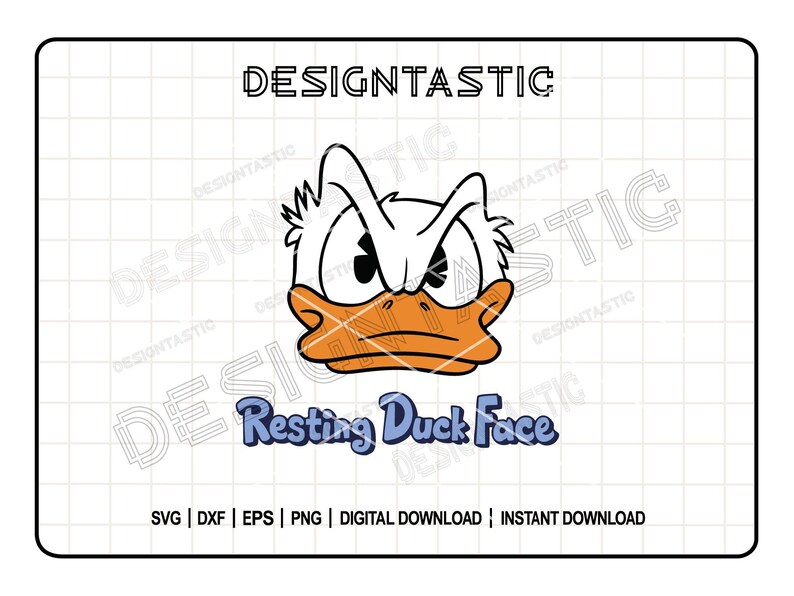 Resting Duck Face Svg, Donald Svg, Oh Boy Svg, Funny Cartoon, Funny ...