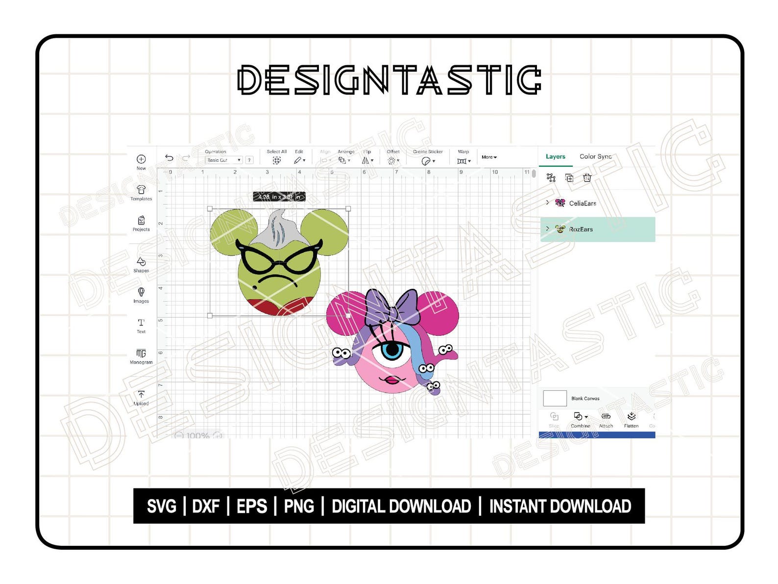 Monsters Ears Bundle SVG, Mike Ears Svg, Sulley Ears Svg, Roz Ears Svg ...