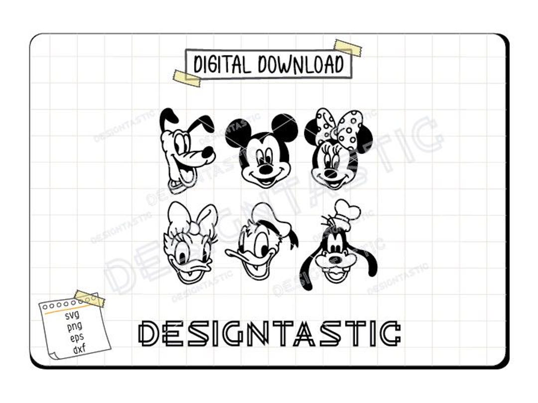 Mouse Friends Silhouette Bundle SVG, Mouse Friends Heads Bundle, Mouse ...