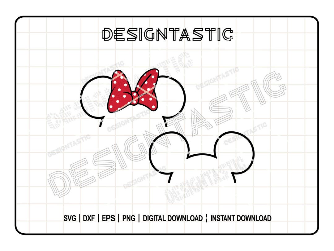 Mouse Silhouette SVG, Mouse Head Png, Bow Svg, Half Mouse Silhouette ...