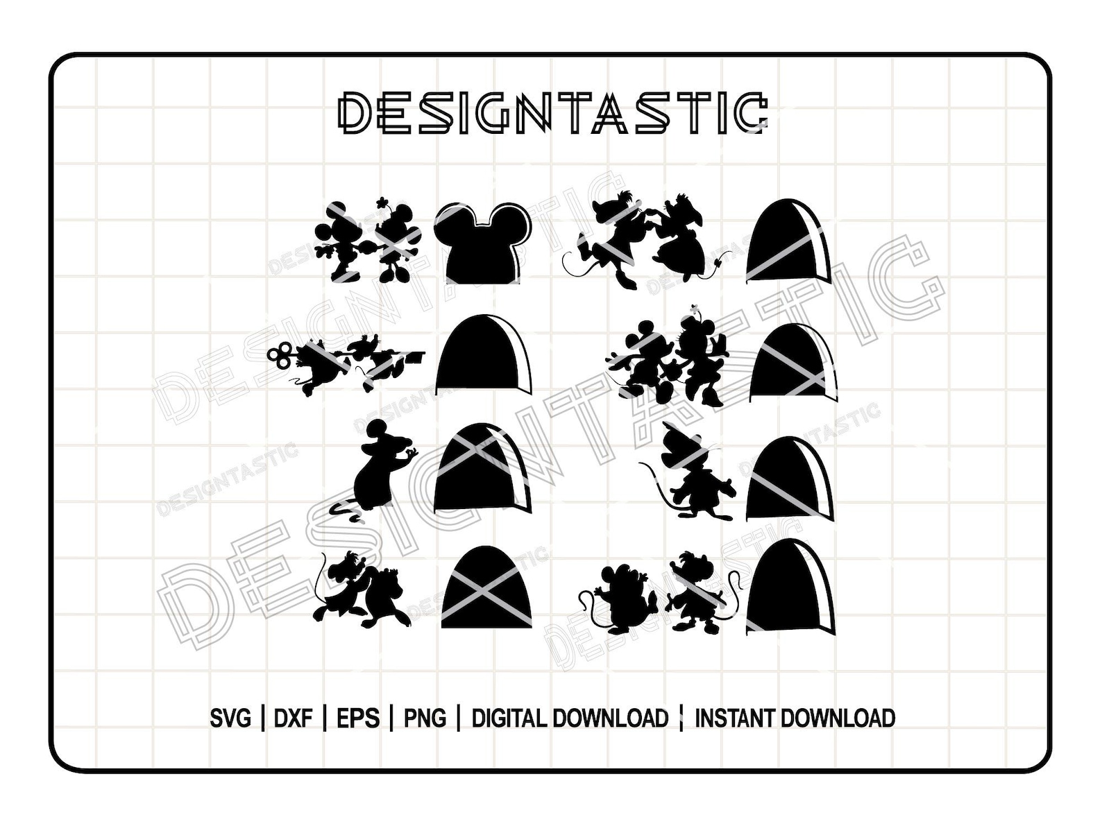Mice BUNDLE Svg, Mouse Hole Silhouette PNG, Mice With Key, 8 Designs ...
