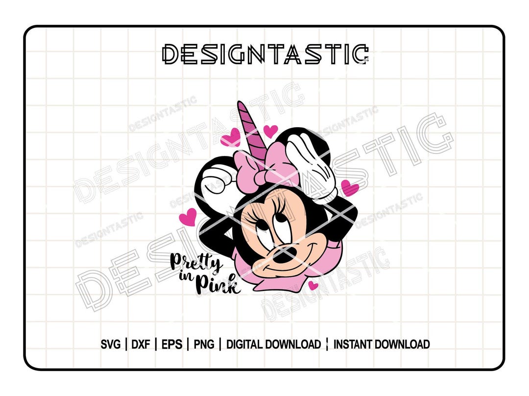Cute Mouse Unicorn, Pretty in Pink Svg, Pink Mouse Svg, Mouse Birthday ...