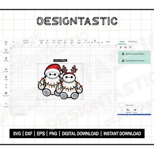 Baymax Christmas SVG Set, Adorable Reindeer & Santa Baymax Cut Files ...