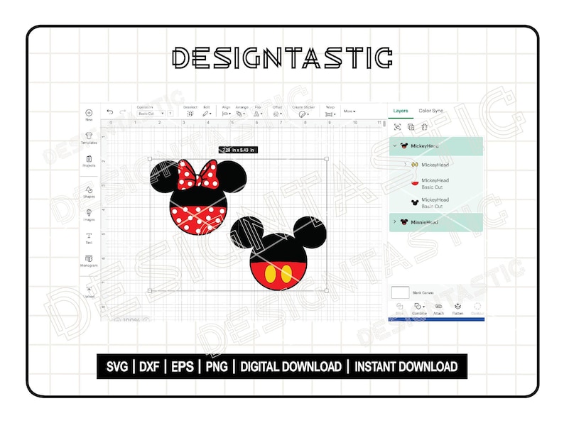 Mouse Friends Ears Svg BUNDLE, Mouse Head Png, Mouse Ear SVG, Mouse ...