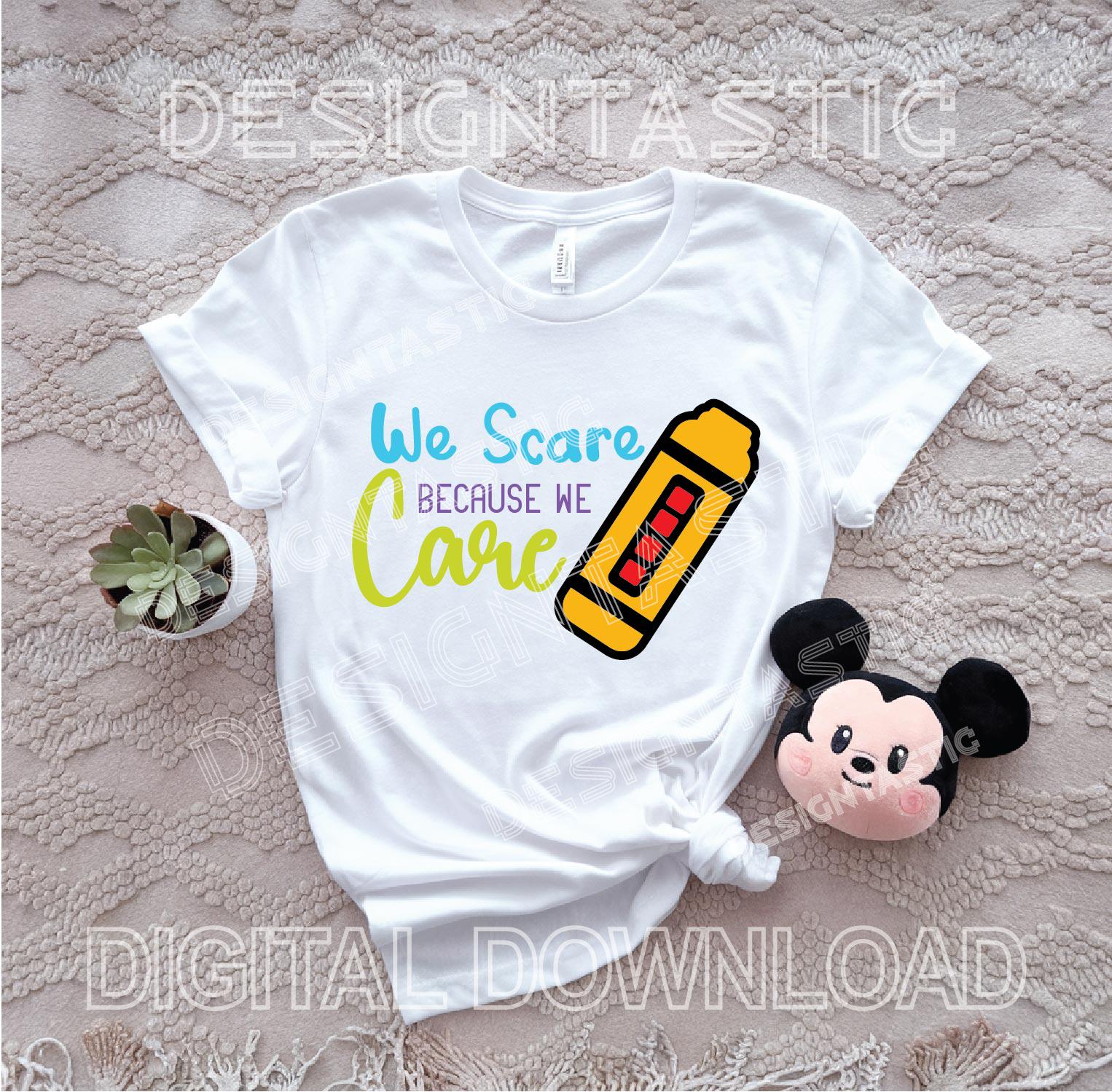 We Scare Because We Care, Scream Canister PNG, Sully Svg, Mike Svg ...