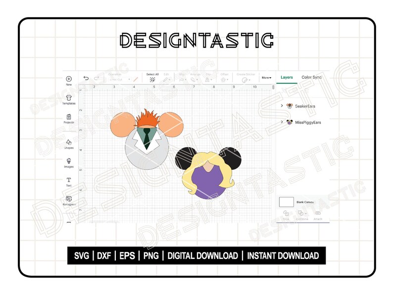 Muppets Ears Bundle Svg, Animal SVG, Mouse Ears SVG, Frozzie Svg, Peggy ...