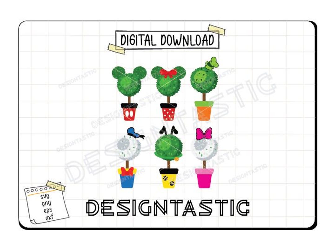 Mouse Christmas Topiary Bundle SVG, Christmas Svg, Topiary, Christmas ...