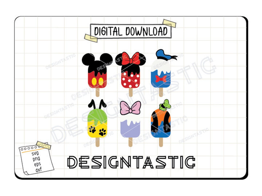 Mouse Friends Ice Cream Bundle SVG, Birthday Svg, Popsicles Svg, Summer ...