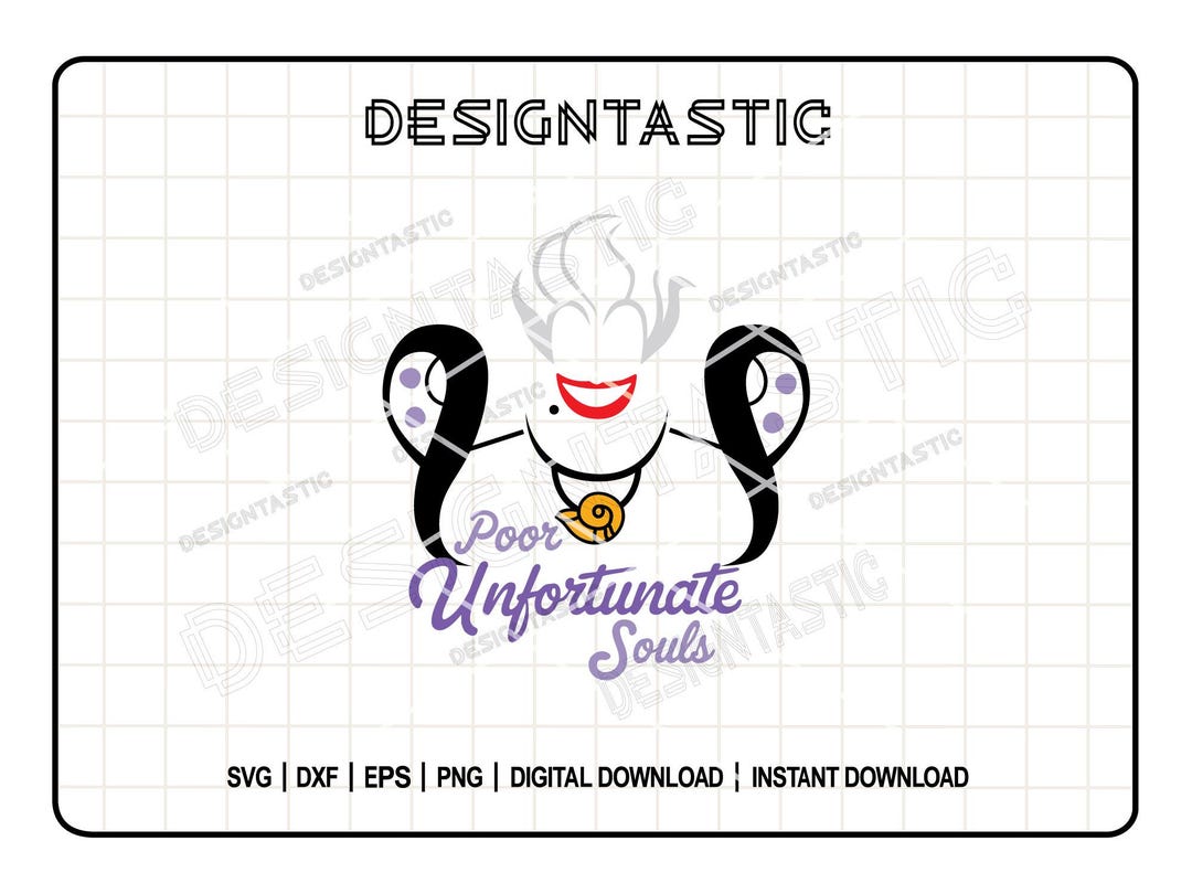Poor Unfortunate Soul SVG, Villain PNG, Ursula, Quote SVG, Villain ...