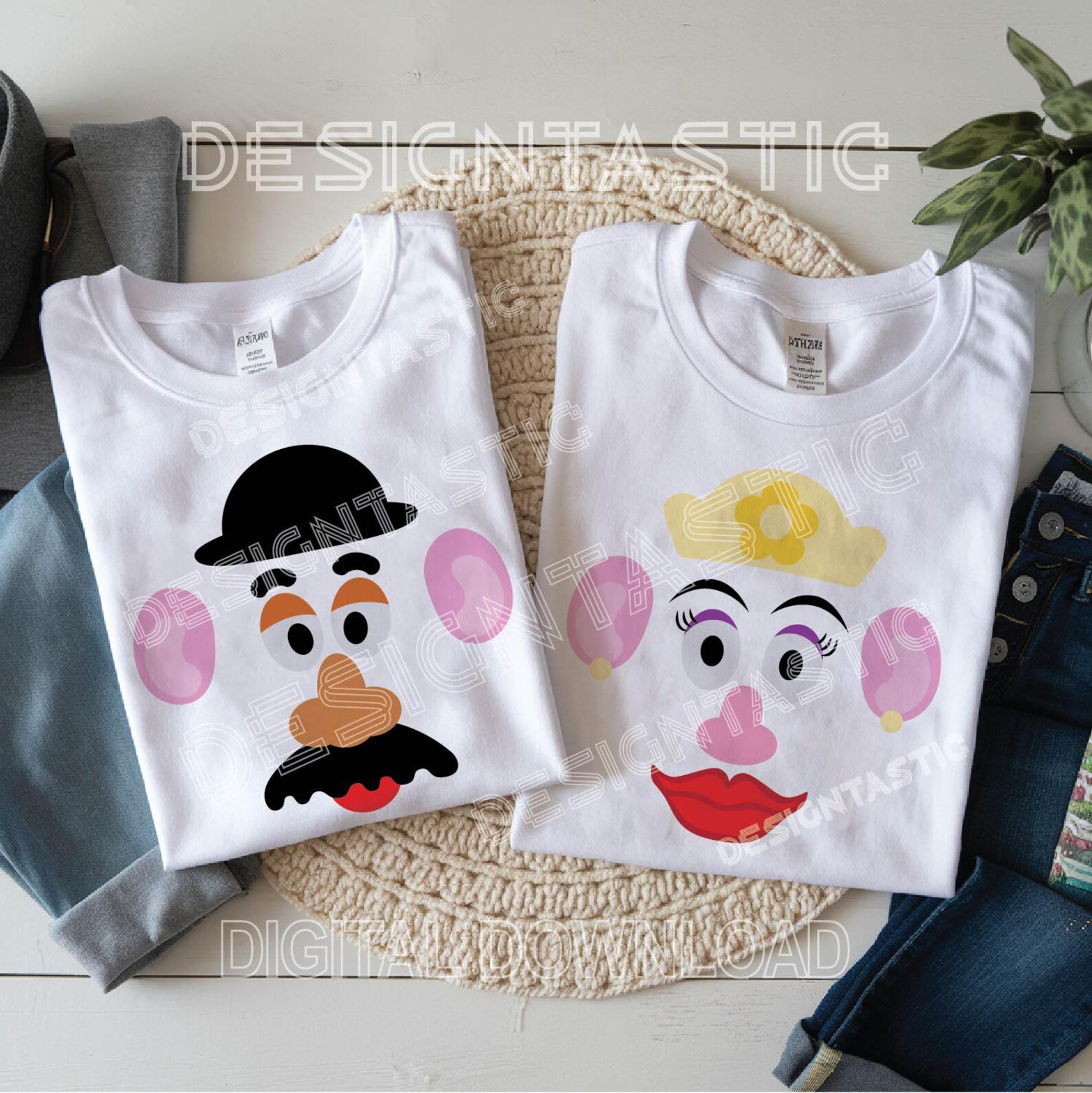 Mr and Mrs Potato Head Bundle SVG, Potato Head Face Svg, Toys, Potato ...