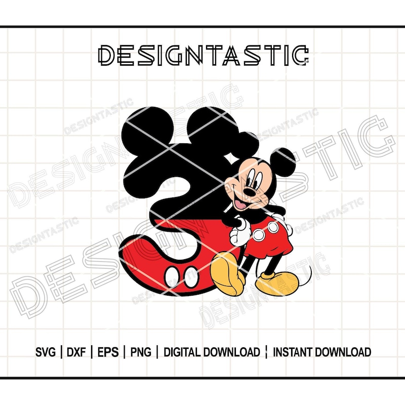 Mickey Mouse Transfer 3rd - Etsy
