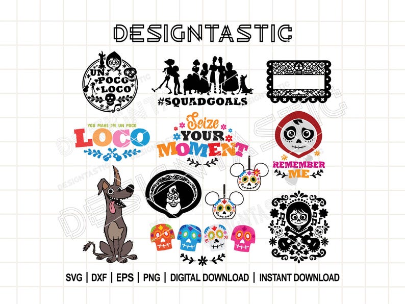 Coco SVG Bundle | Día De Los Muertos Clipart | Coco Movie Cricut Files ...