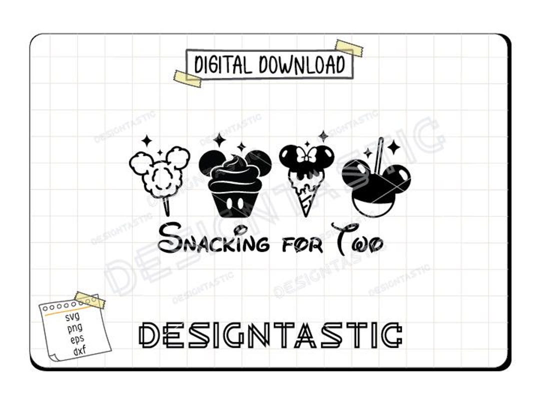 Snacking for Two SVG, Mouse Ears Svg, Family Trip, Family Vacation ...