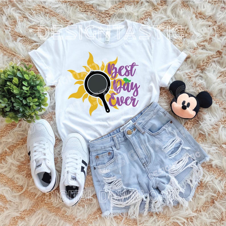Best Day Ever, Magical Quotes Svg, Frying Pan Silhouette, Tangled Sun ...