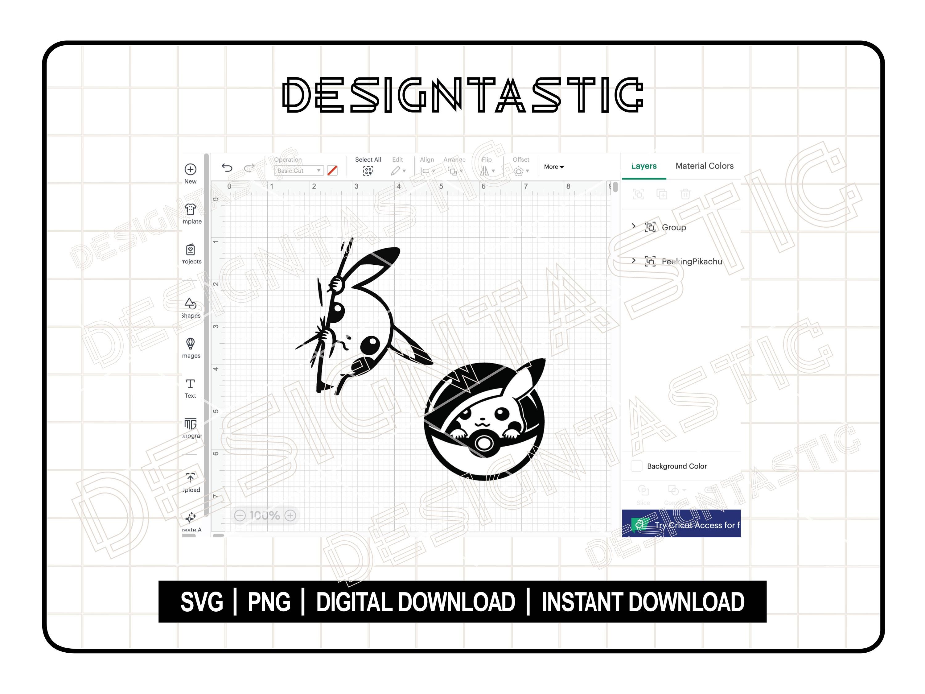 Peeking Pika Svg, Pikachu Peeker Svg, Pokemon Decal Svg, Silhouette ...