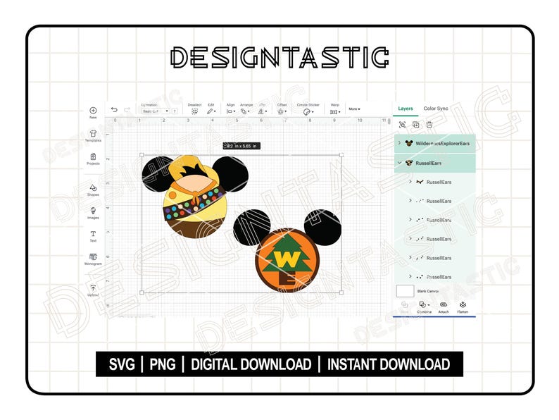 Up Mouse Ears Bundle SVG, Adventure is Calling Designs for Cricut, Dug ...