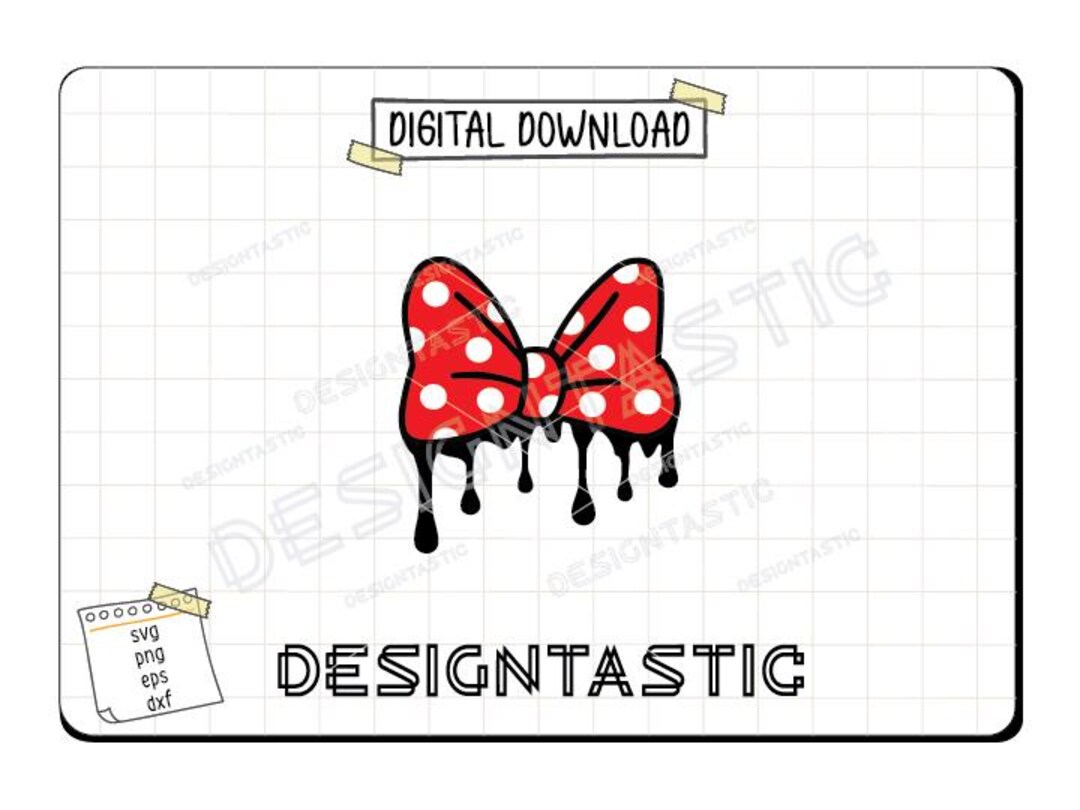 Dripping Mouse Bow SVG Mouse Red Bow Svg Polkadot Bow Svg Mouse Bow Svg ...