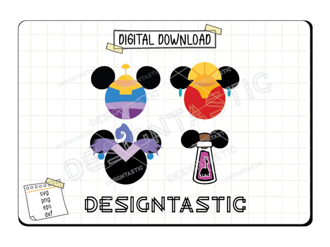 Kuzcos Mouse Ears Bundle SVG, Poison Potion Svg, Kronk Ears Svg, Yzma ...