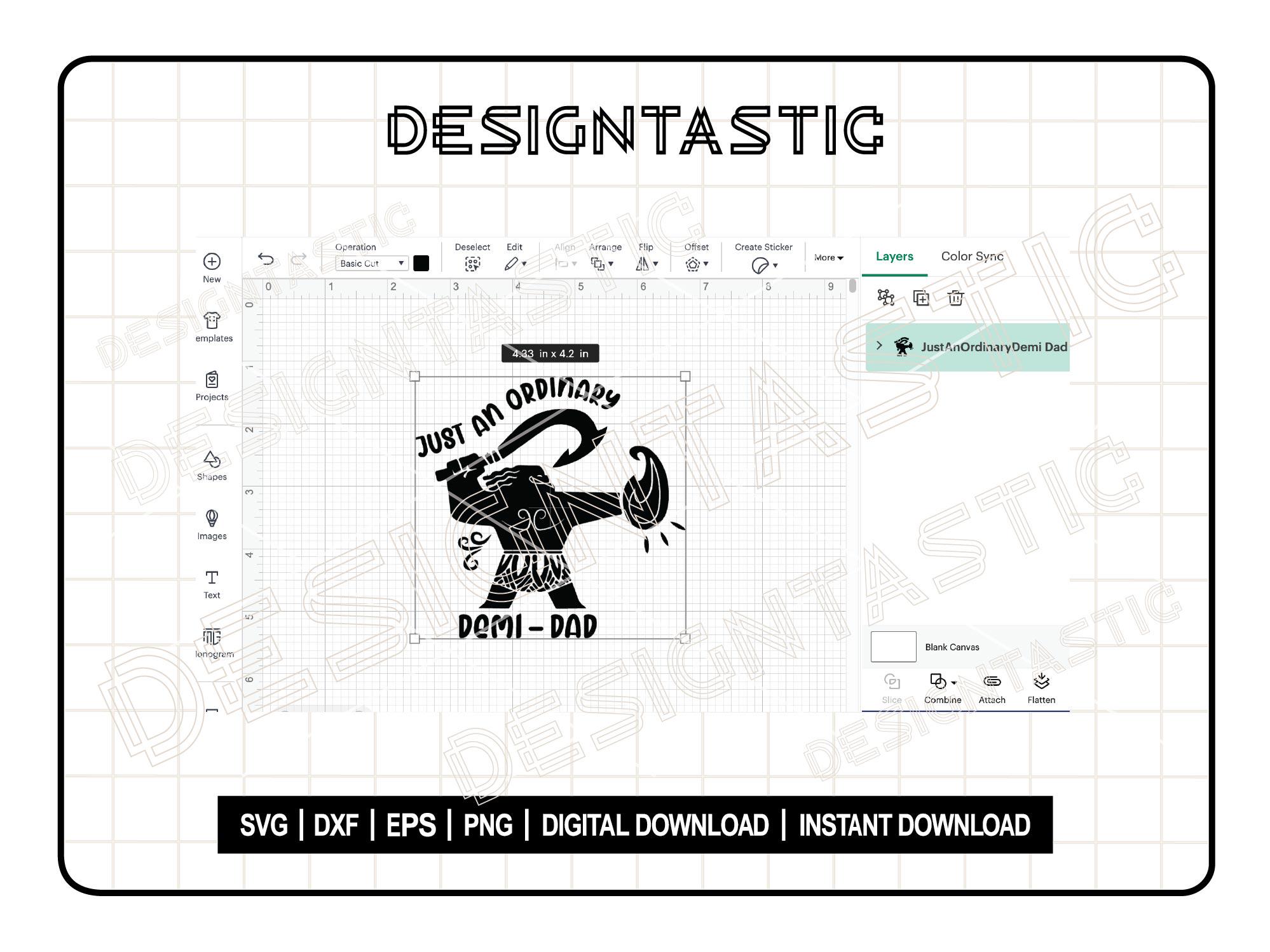 Just an Ordinary Demi Dad SVG File - Maui Silhouette, Moana SVG Cut ...