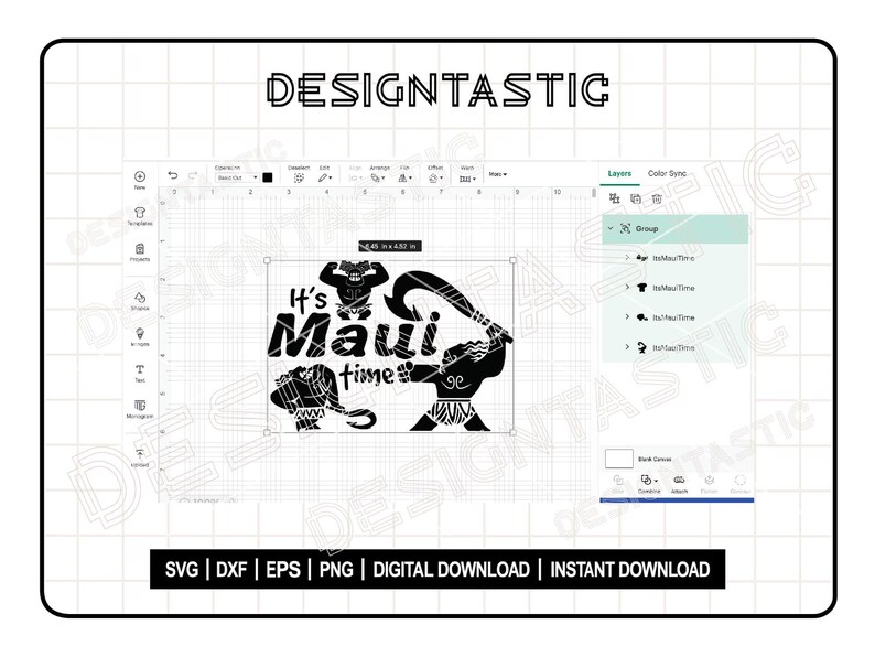 It's Maui Time SVG File - Maui Silhouette, Moana SVG Cut File, Digital ...