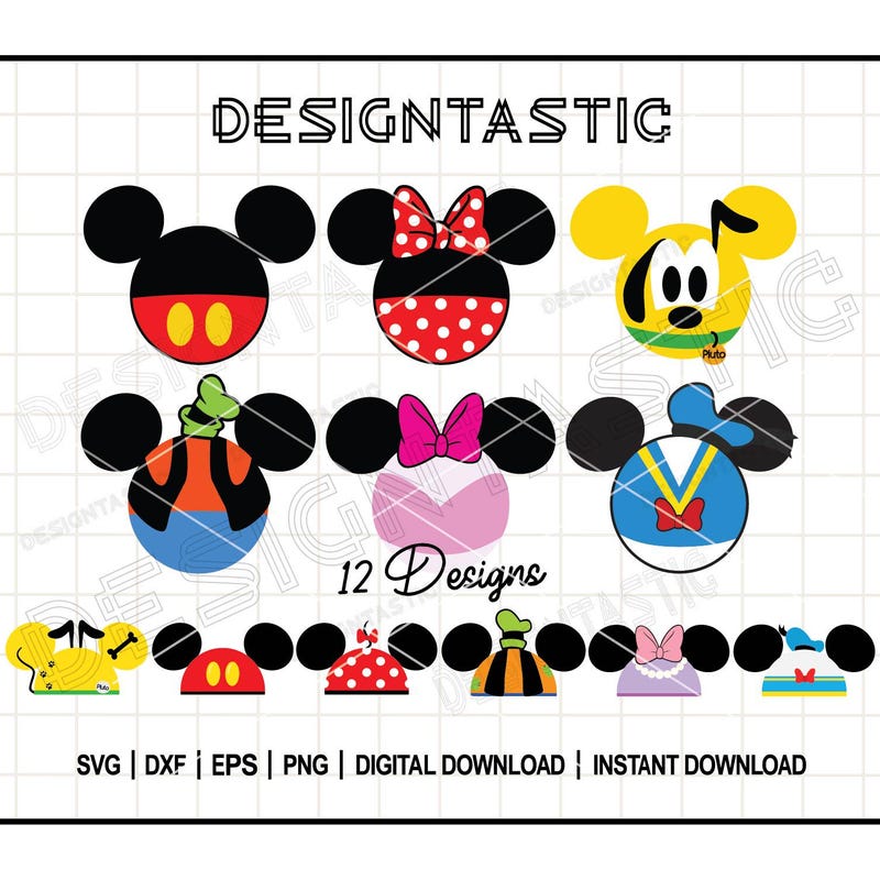 Mickey Ears Svg - Etsy