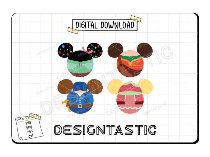 Wreck It Mouse Ears Bundle SVG, Ralph Ears Svg, Vanellope Ears Svg ...