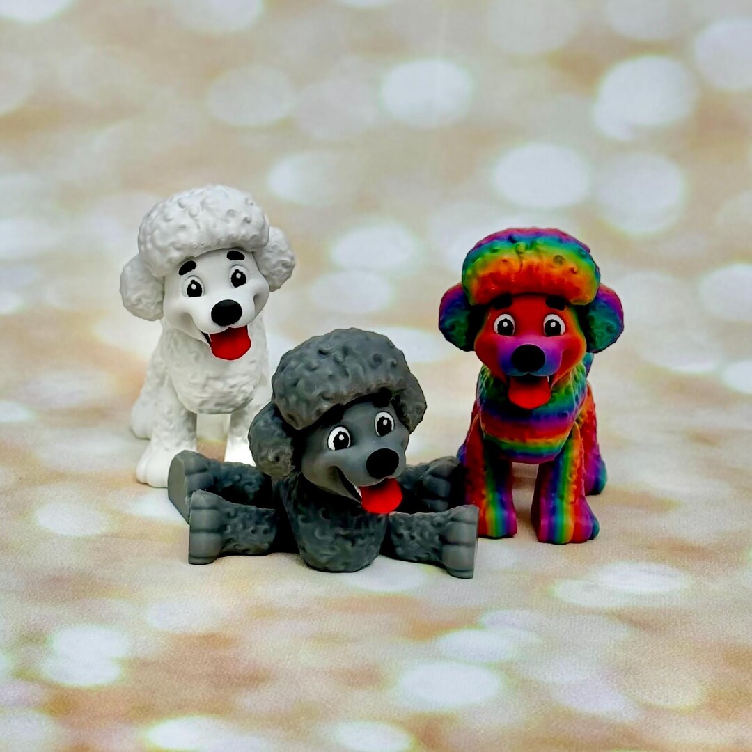 Poodle 3D Printed PLA Collectible Model Caniche / Pudel / Duck Dog ...