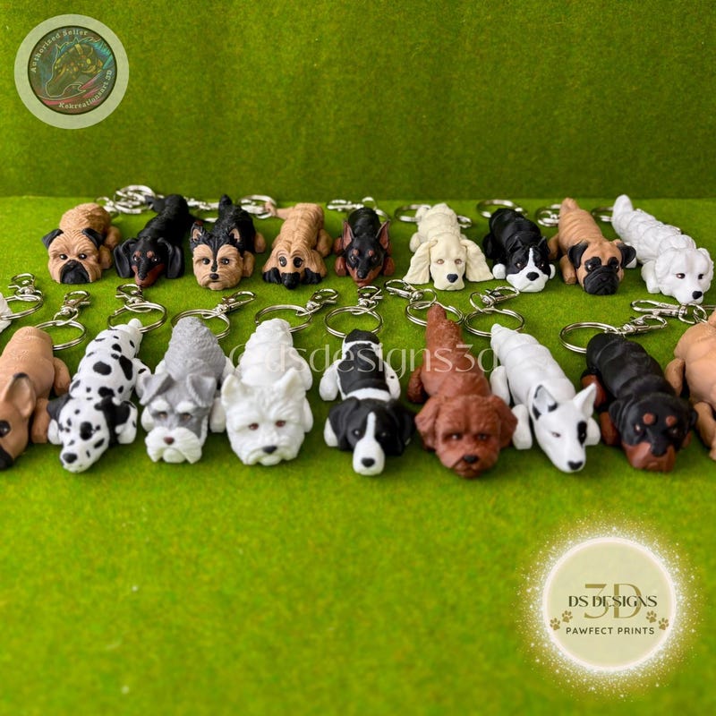 Personalised Dog Key Ring 3d - Etsy UK