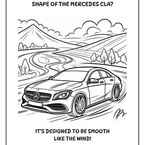 Mercedes Coloring Book for Kids and Adults - Etsy