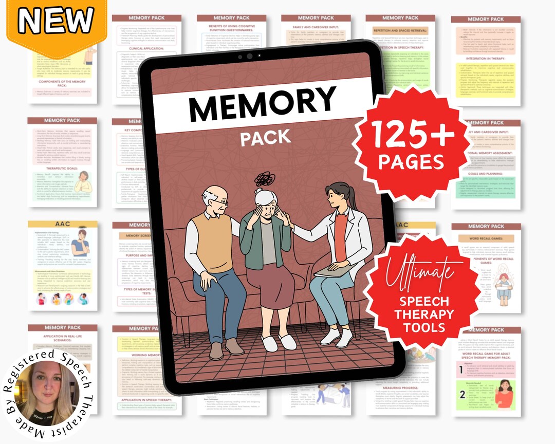 Memory Pack, PDF, Patient Handouts, Worksheets, Resources, Dementia ...