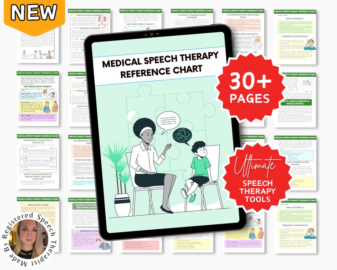 Medical Speech Therapy Reference Chart, PDF, Adult Speech Therapy Cheat ...