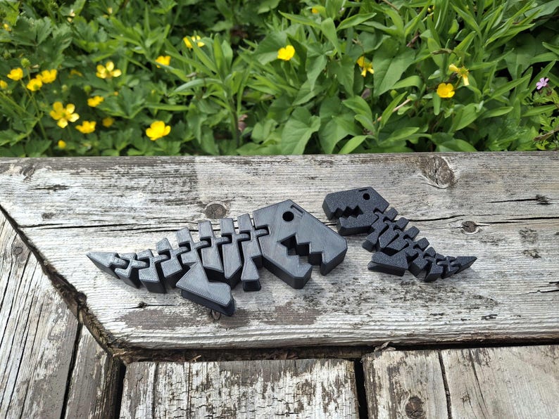 Flexi Rex Dinosaur - Articulating 3D Printed Toy, 12 Colors, Fun Fidget ...