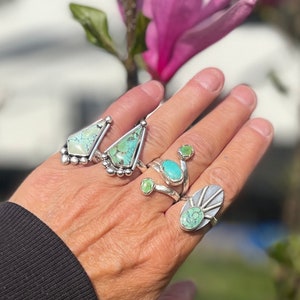 WANDER RING Sterling Silver and Turquoise Ring Southwest Boho Ring ...