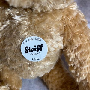 Steiff 022456 Elmar Teddy Bear Plush 13" 34cm Button & All Tags. Glass ...