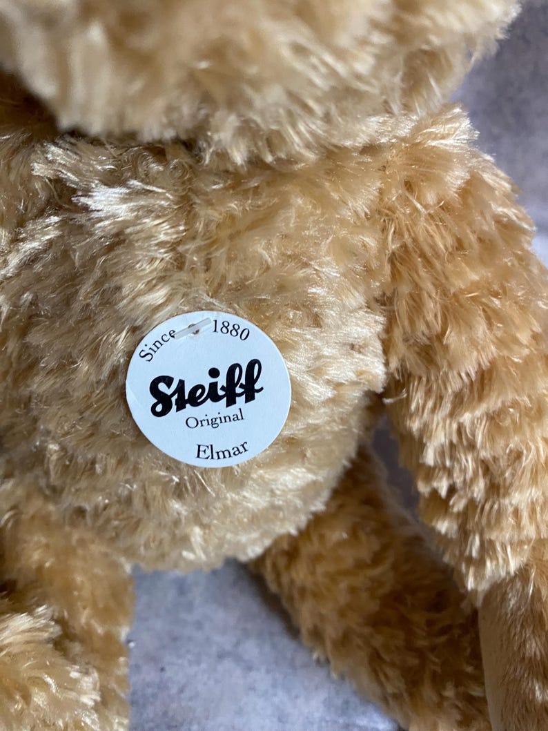 Steiff 022456 Elmar Teddy Bear Plush 13" 34cm Button & All Tags. Glass ...