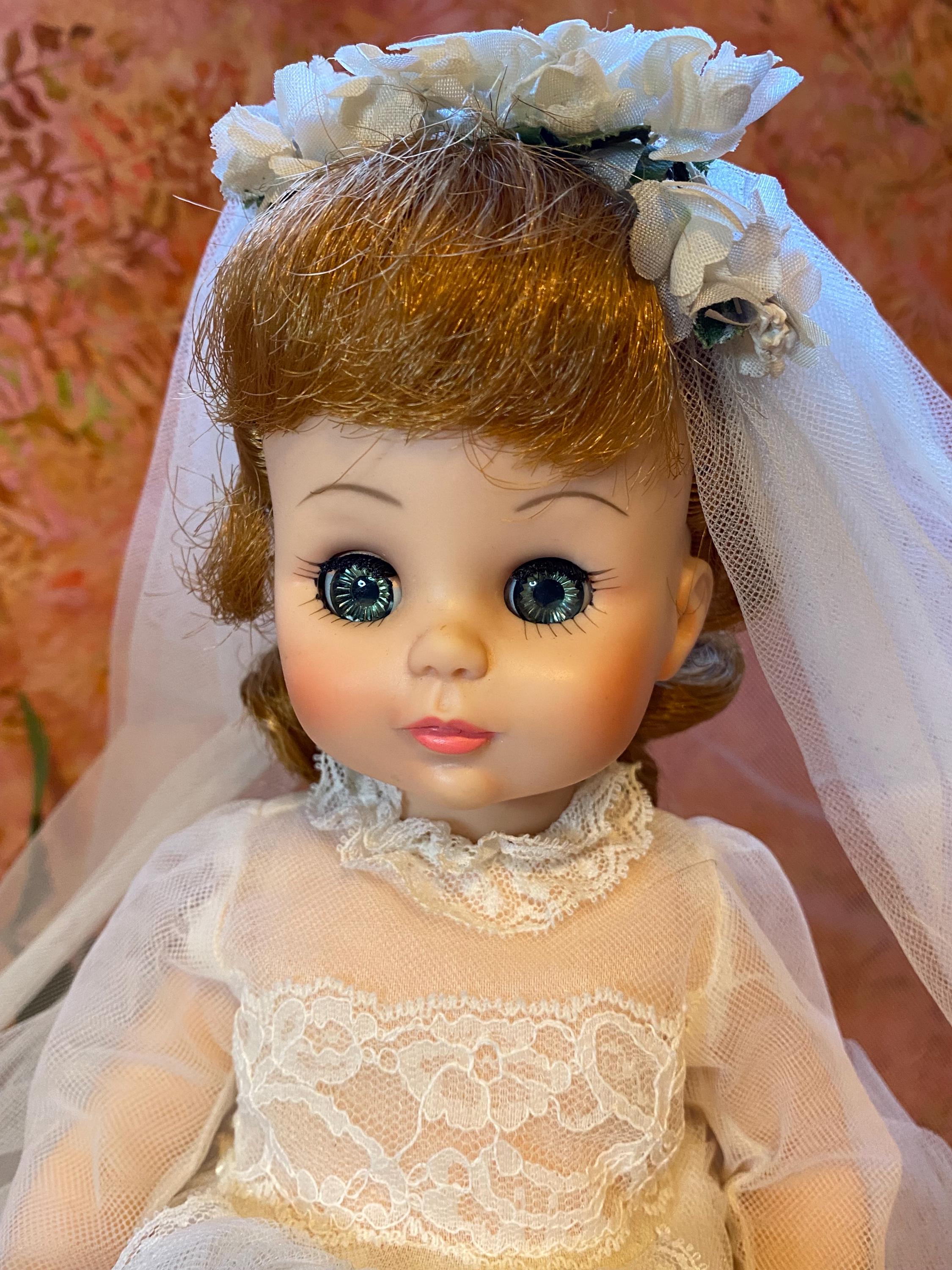 Vintage Madame Alexander Doll Bride Strawberry Blonde 14" Box & Tag ...