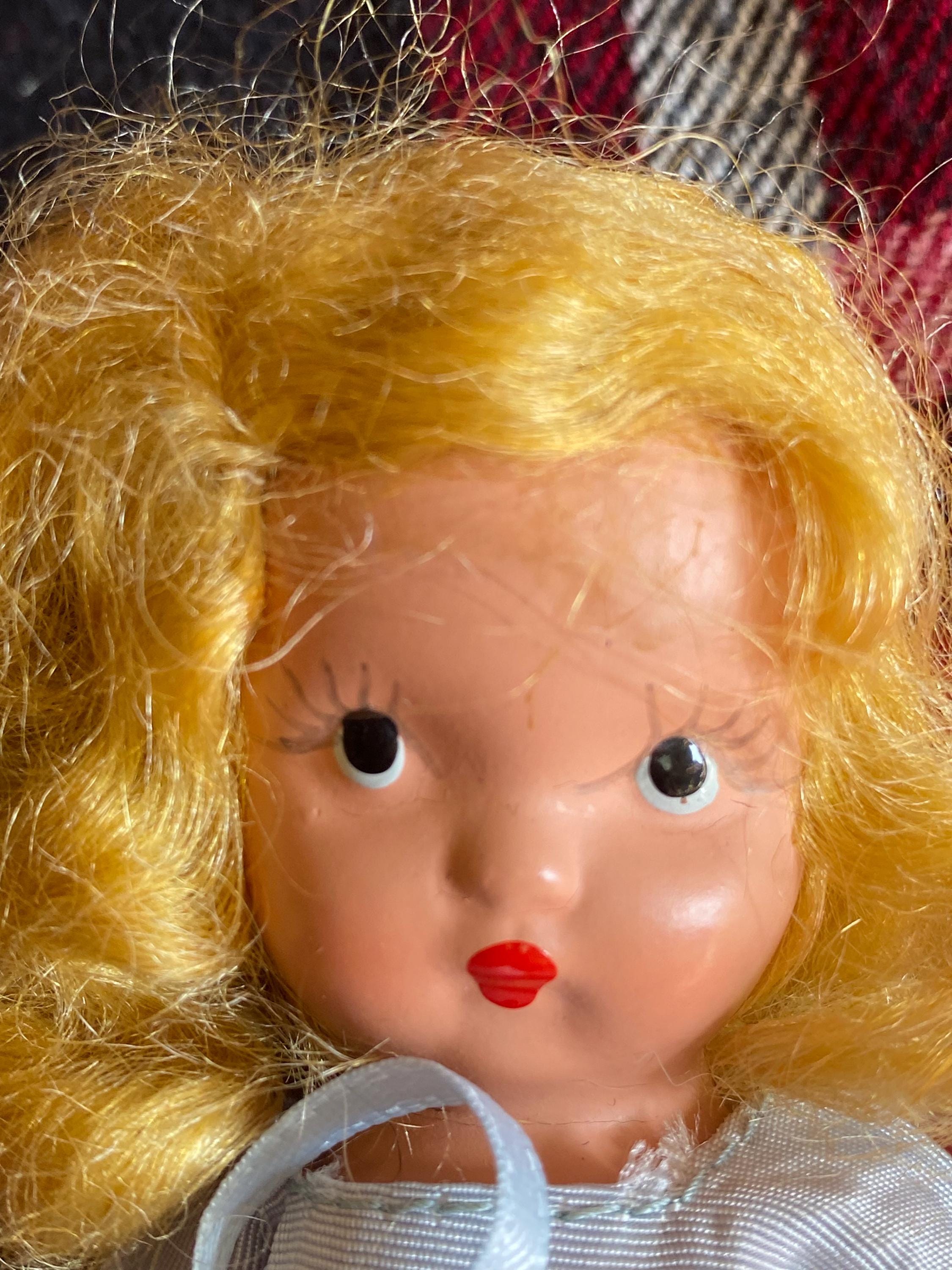 Antique Nancy Ann Storybook Doll Bisque 1940s No Tags. Faded Dress ...